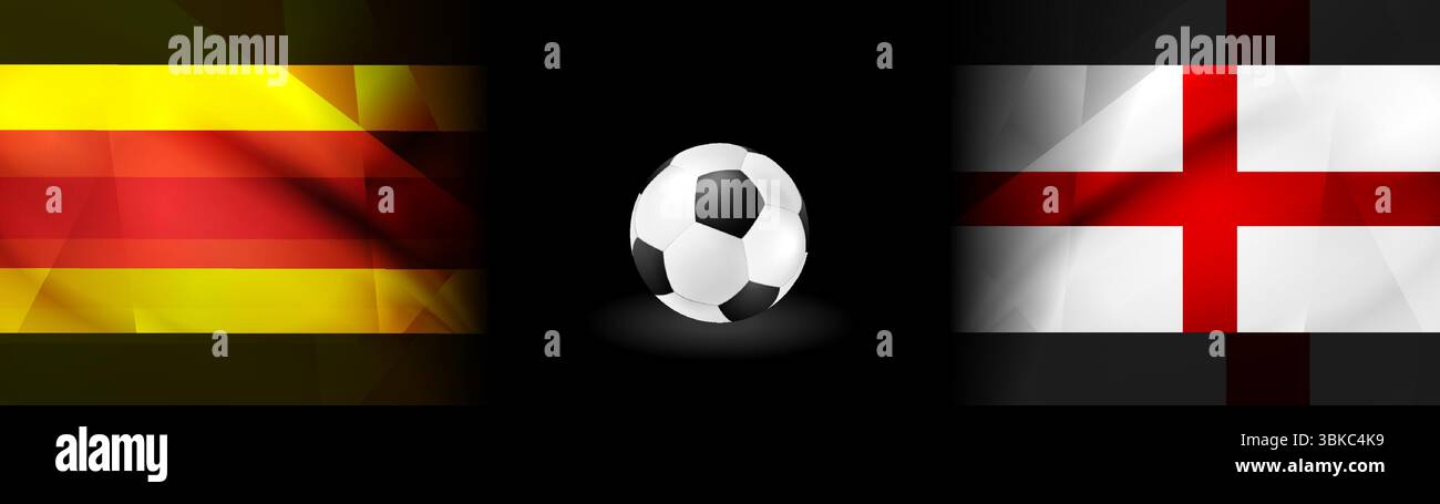 European Football Final between Spain and England. Vector sport design ...