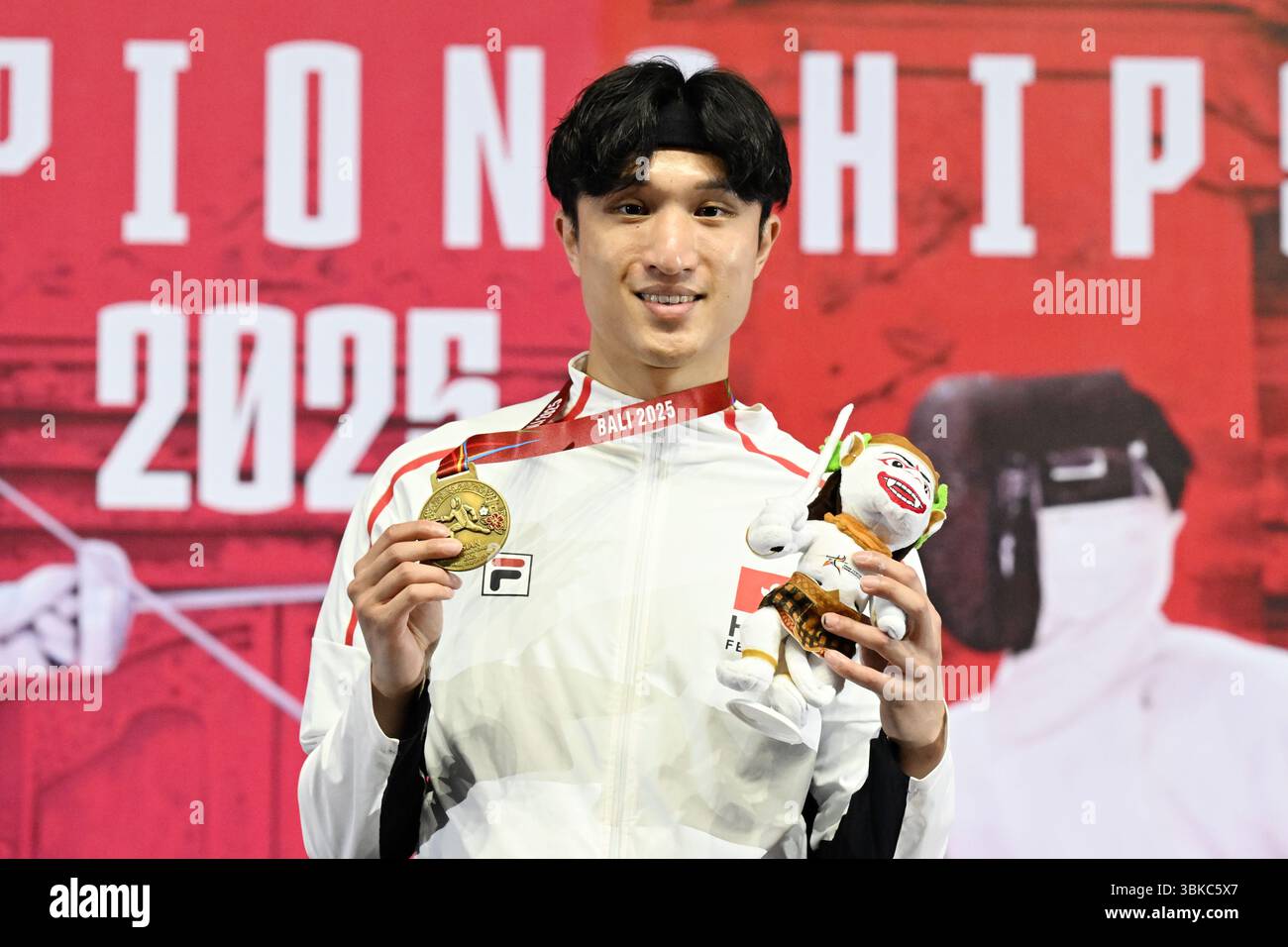 First place Hong Kong's Ryan Choi Chun Yin poses during the 2025 Asia ...