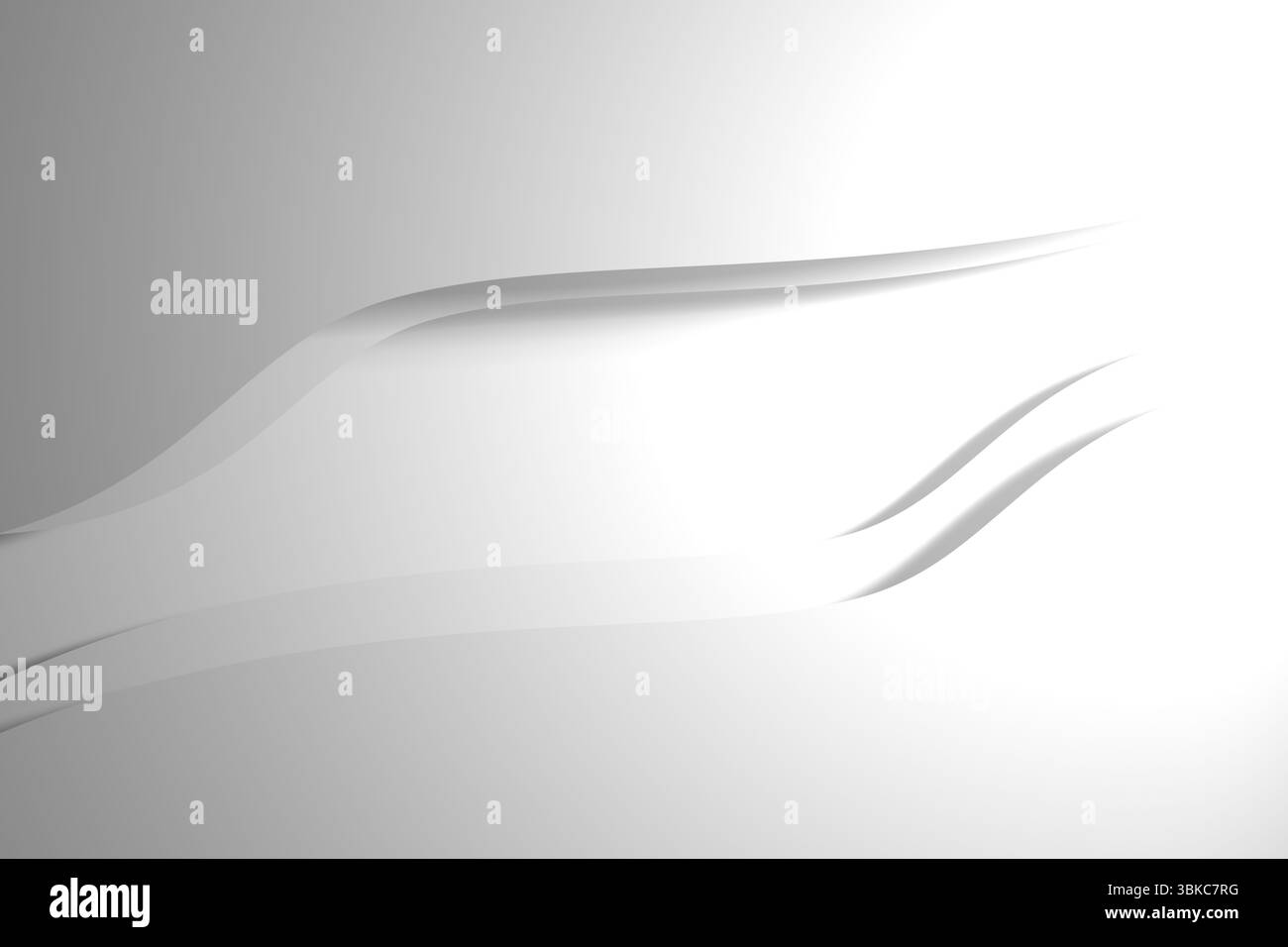 Central curved wave is flowing in flat abstract design with layered ...