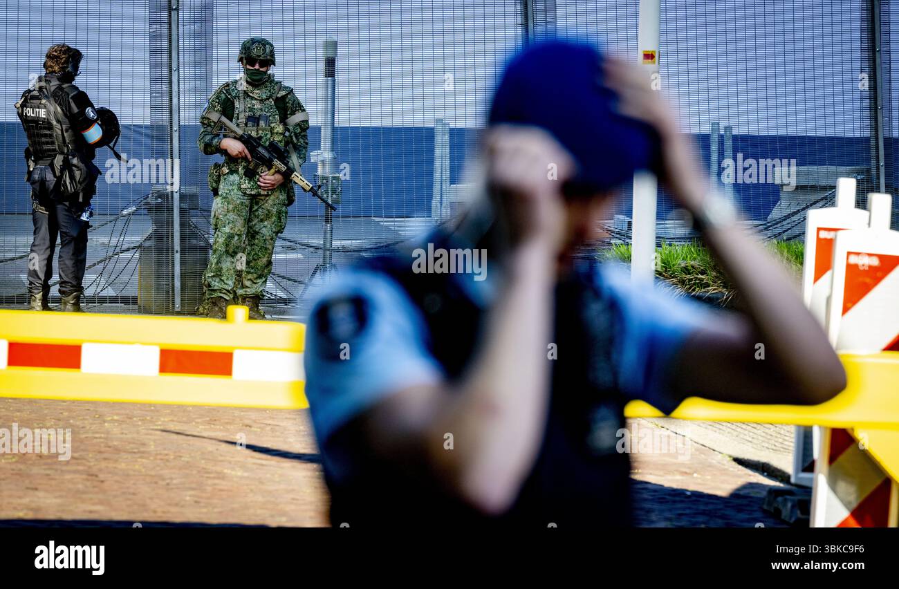 THE HAGUE - High fences surround the World Forum for the upcoming NATO ...