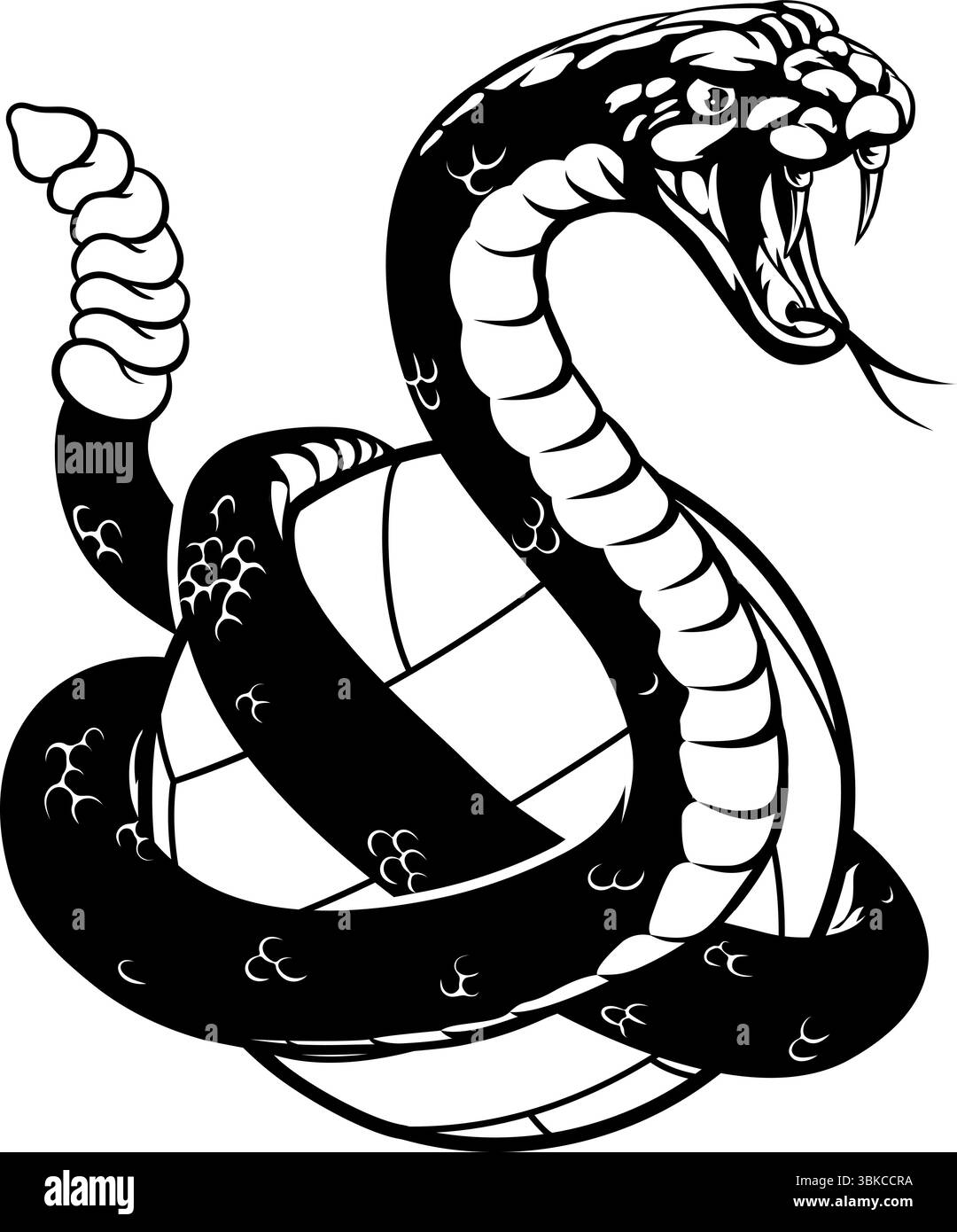 Rattlesnake Snake Volleyball Ball Mascot Stock Vector Image & Art - Alamy