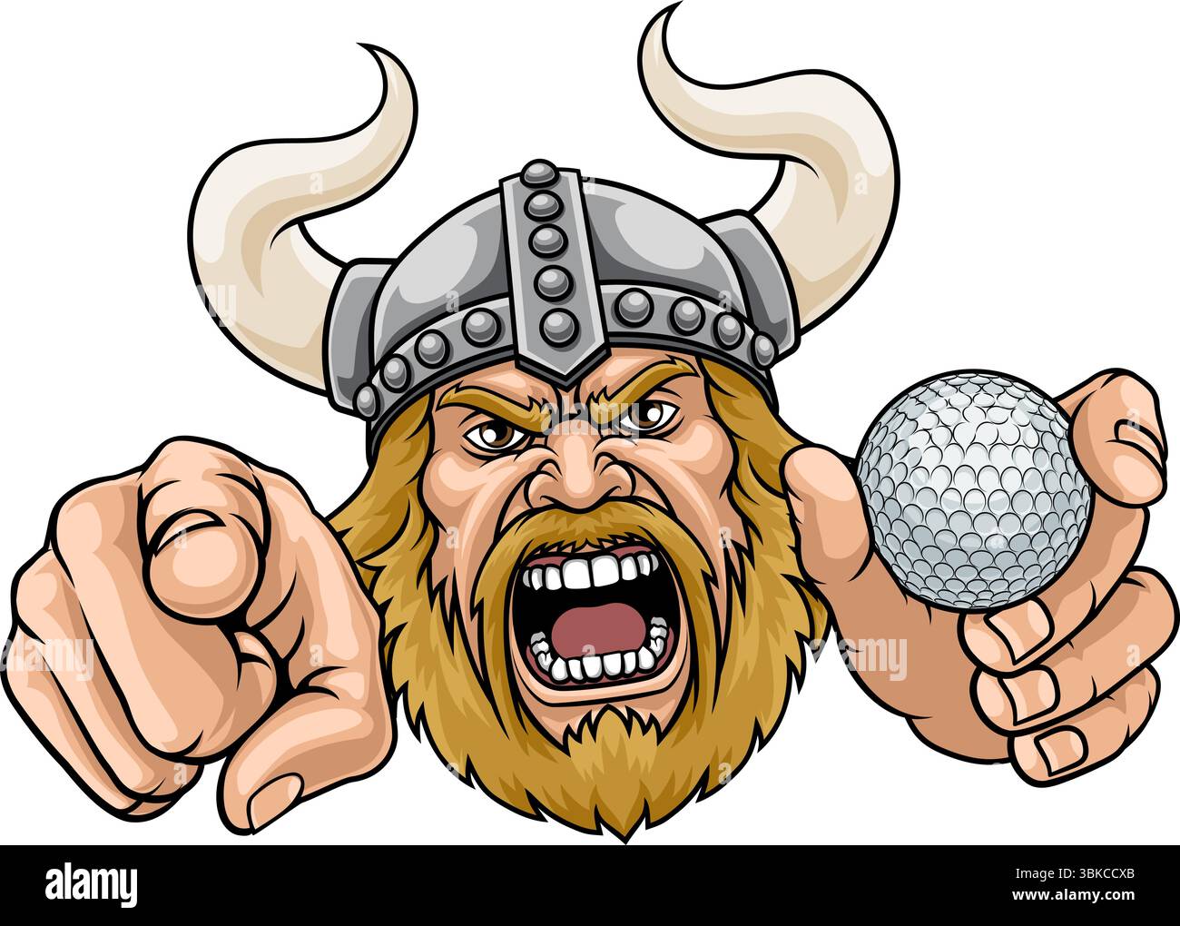 Viking Golf Ball Sports Team Mascot Man Stock Vector Image & Art - Alamy