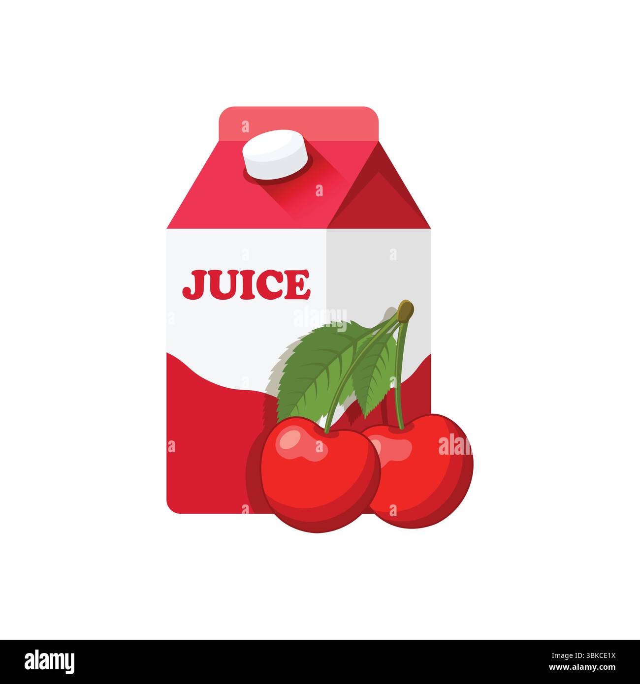 Cherry juice collection in flat style. Cherries drink vector ...