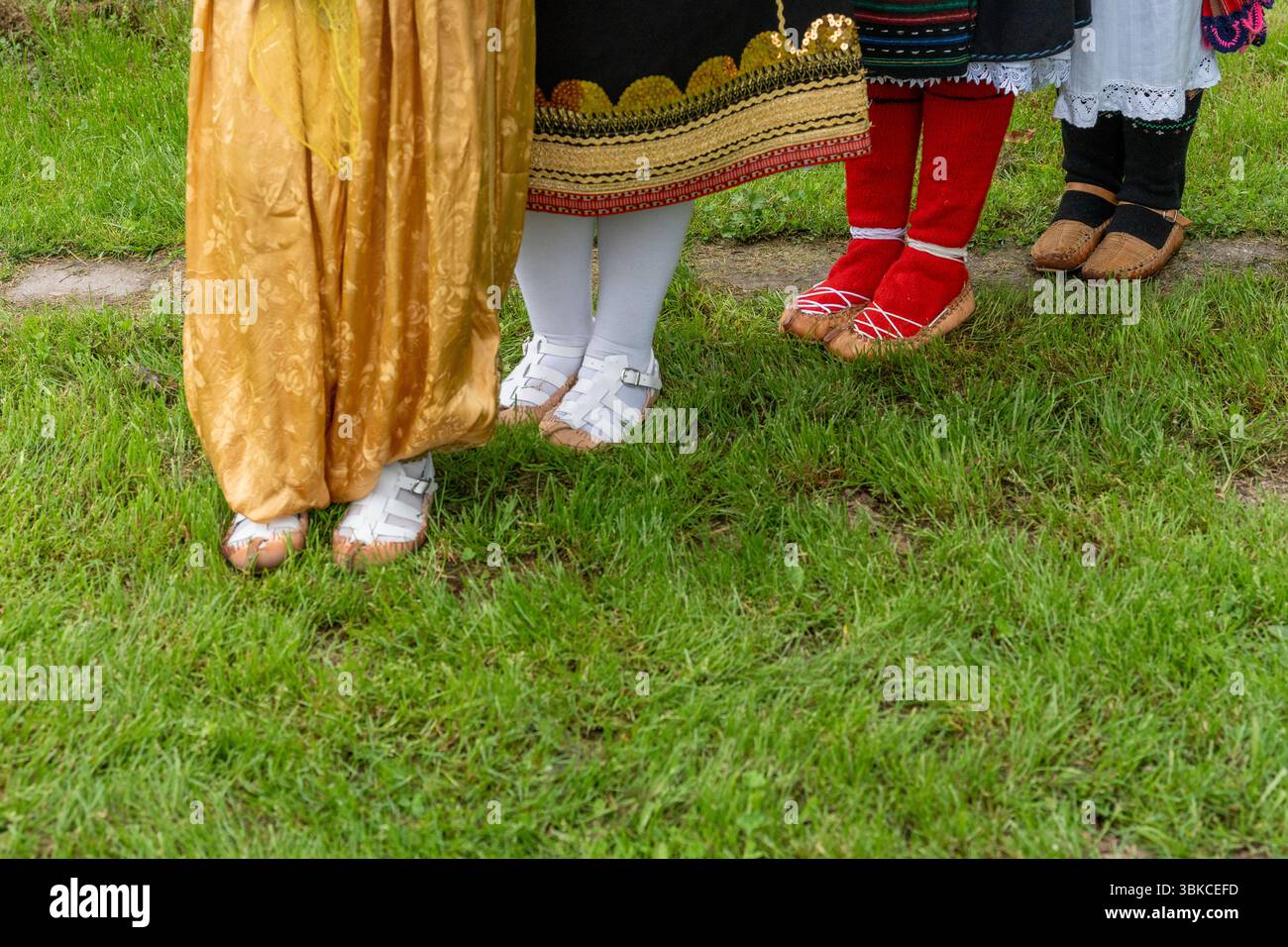 Feet Perspective of Folklore Attire with Balkan Influence Stock Photo ...