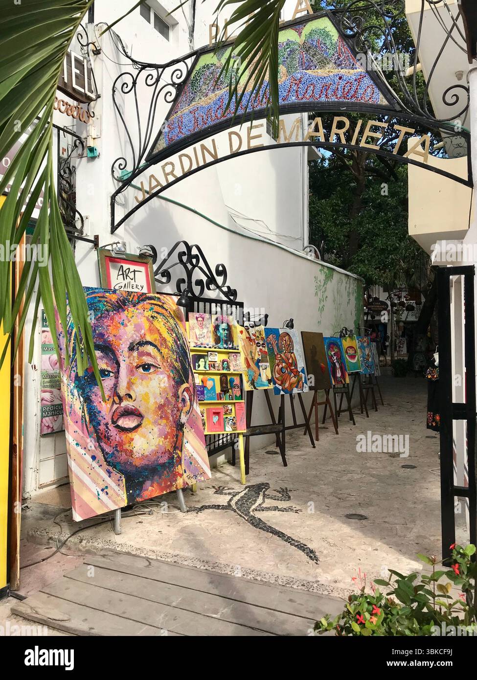 Colorful Art Gallery Entrance in Playa del Carmen, Mexico Stock Photo ...