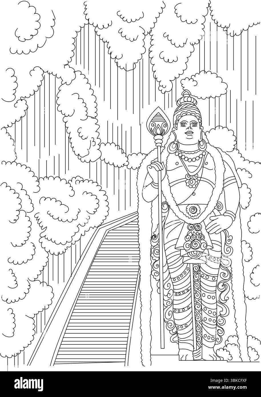 Pilgrimage stairs Stock Vector Images - Alamy