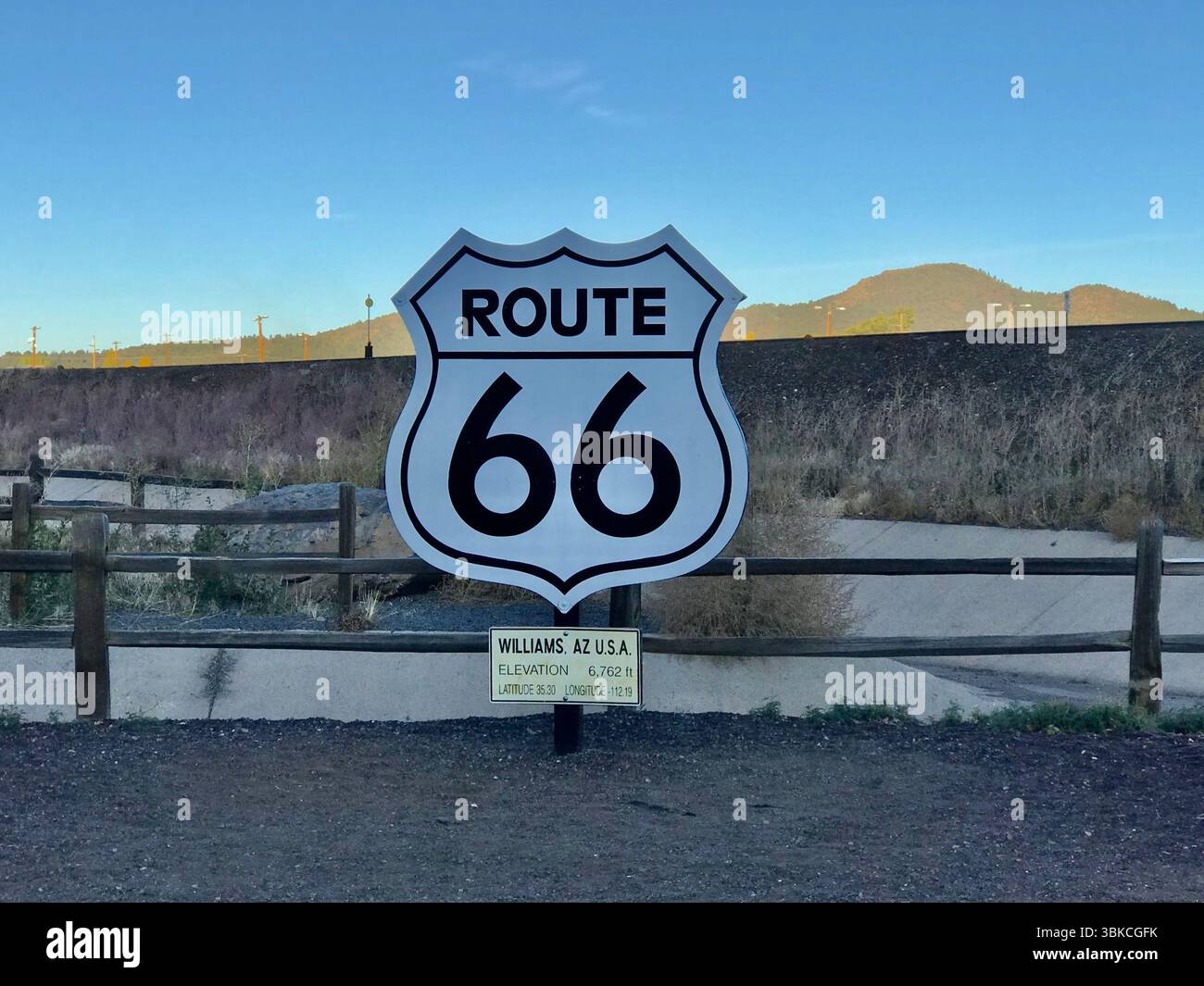 Route 66 Sign near Williams, Arizona Stock Photo - Alamy