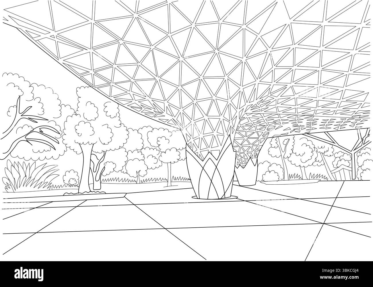 Garden visitor center Stock Vector Images - Alamy