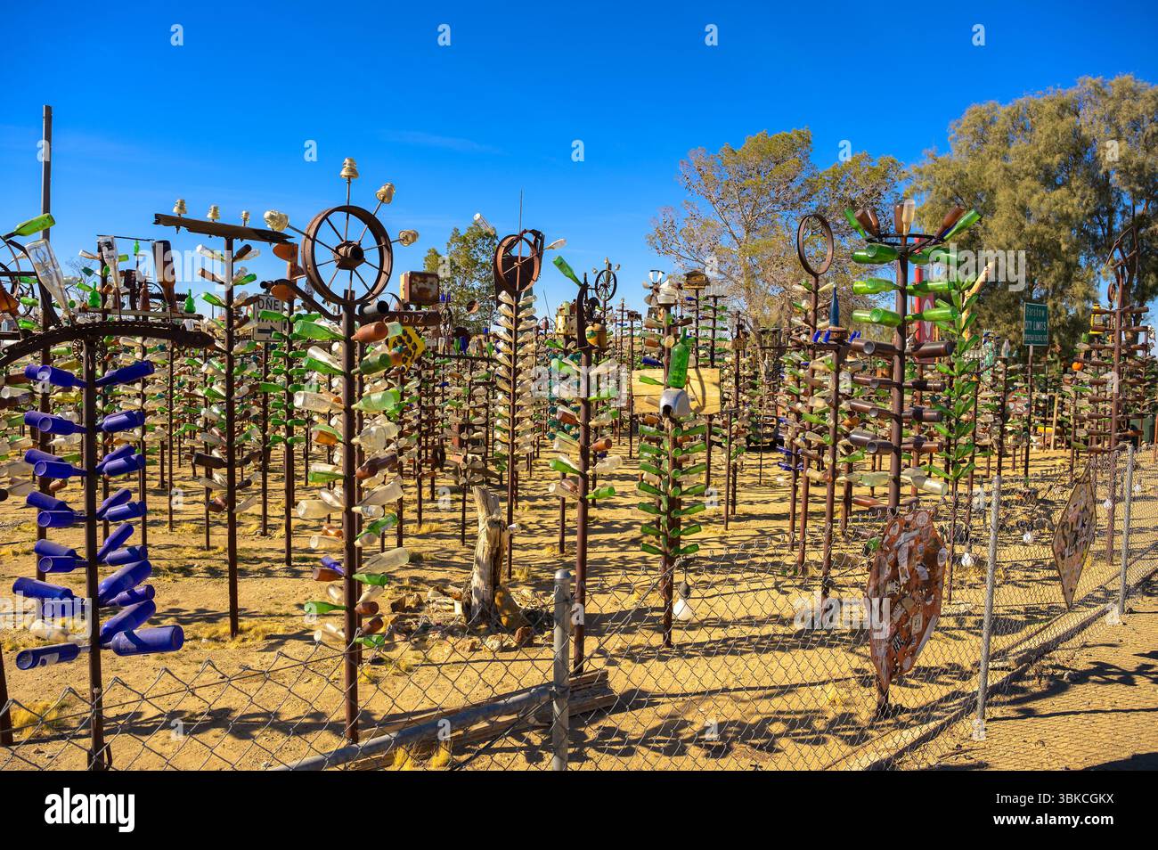 Elmer's Bottle Tree Ranch on historic Route 66 in California Stock ...