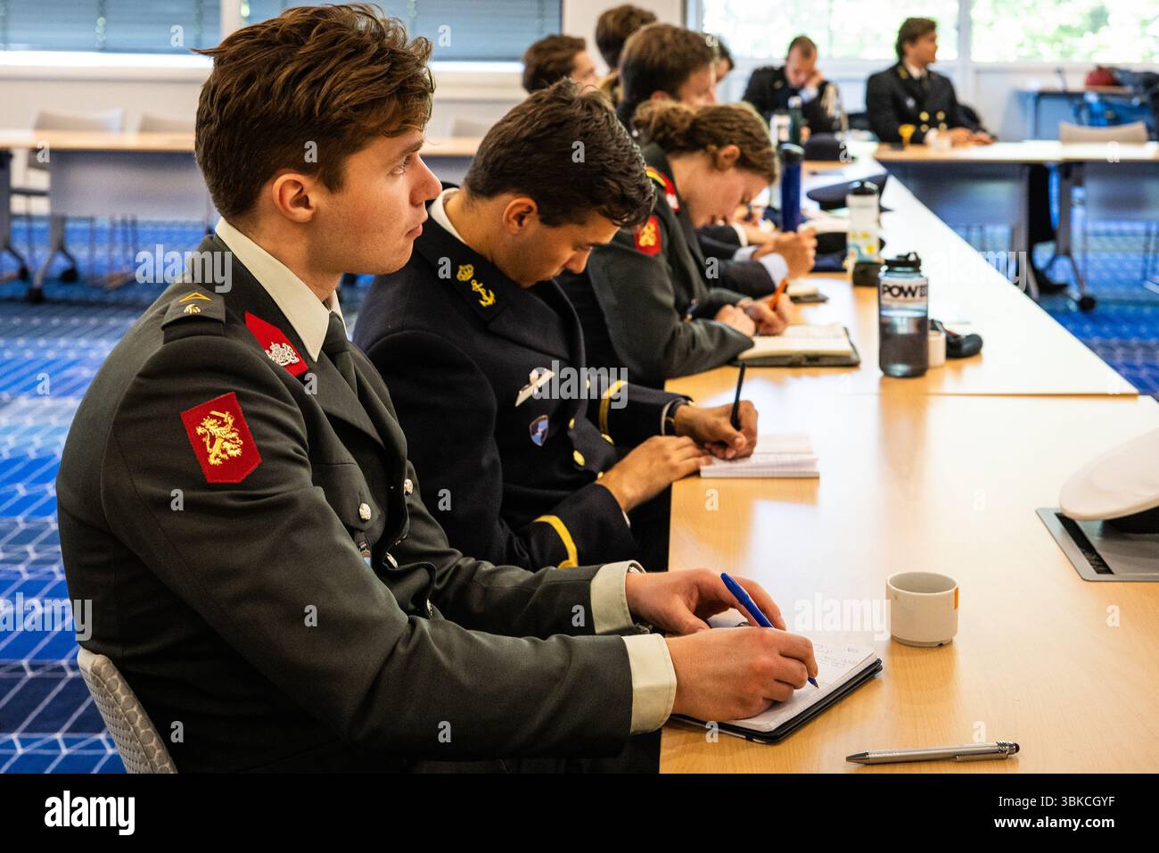 AMSTERDAM - Military work students from Defensity College during a ...