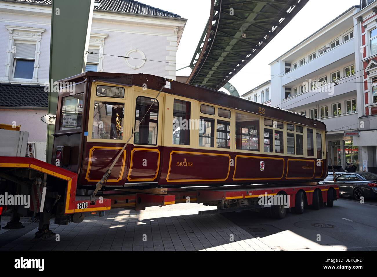 Wuppertal, Germany. 20th June, 2025. The rear section of the suspension ...