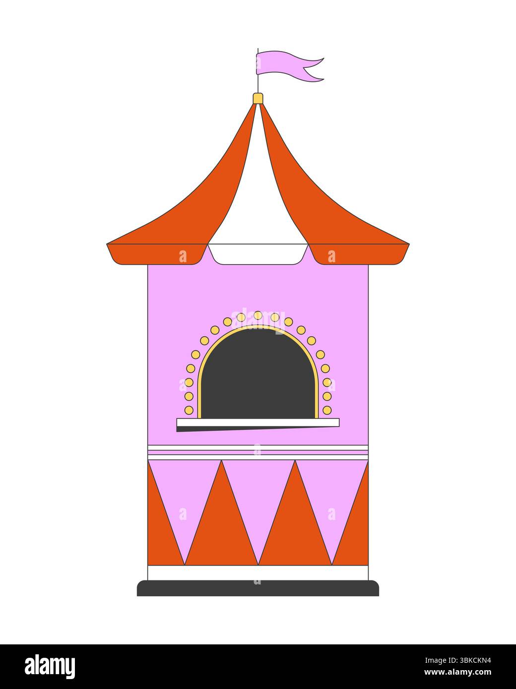 Carnival ticket booth 2D cartoon object Stock Vector Image & Art - Alamy
