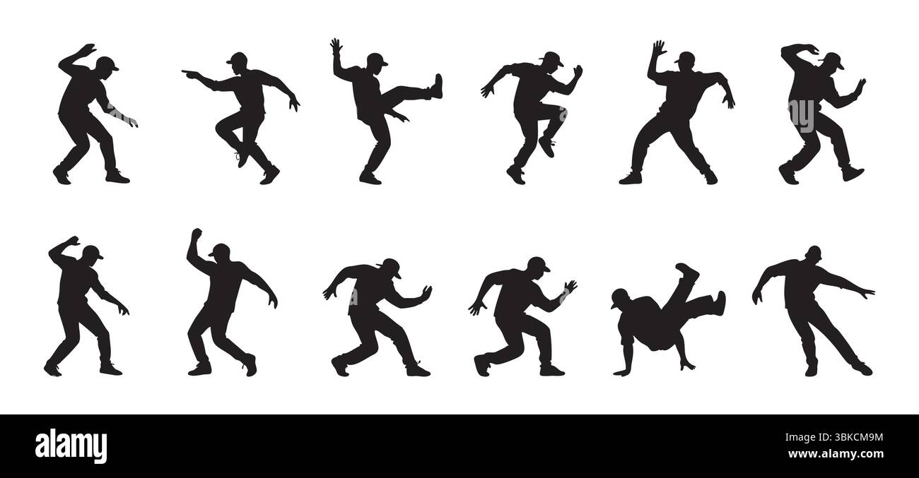 Fun energetic man in Black and White Stock Photos & Images - Alamy