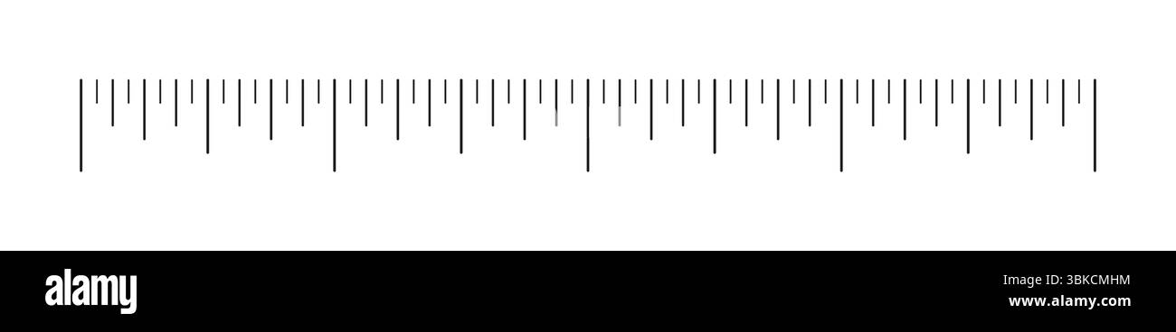 Ruler scale, measuring chart with 4 inches. Length measurement distance ...