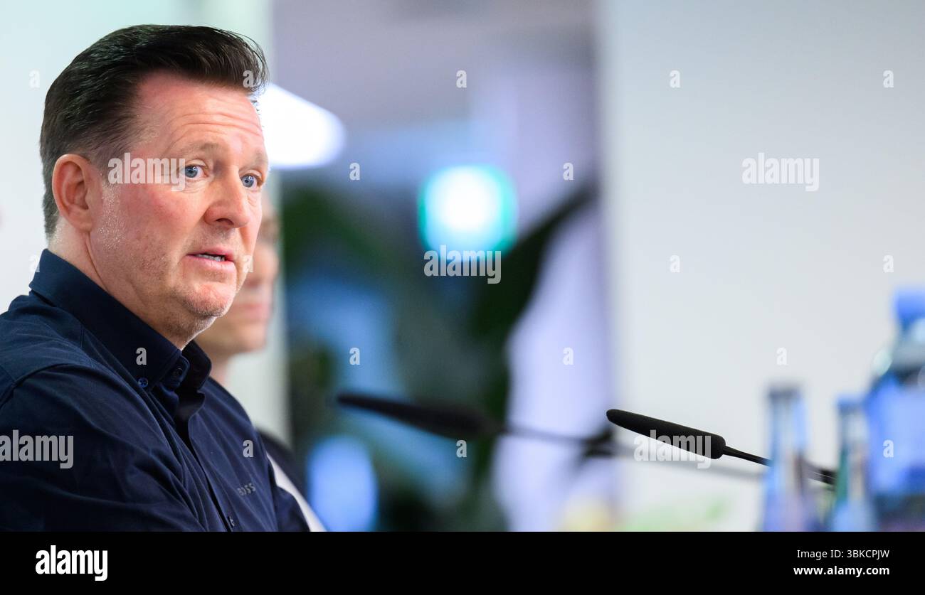 Hanover, Germany. 20th June, 2025. Soccer: Bundesliga 2, press ...