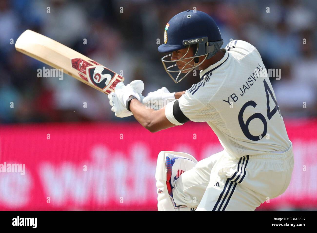 India's Yashasvi Jaiswal bats on day one of the first cricket test ...