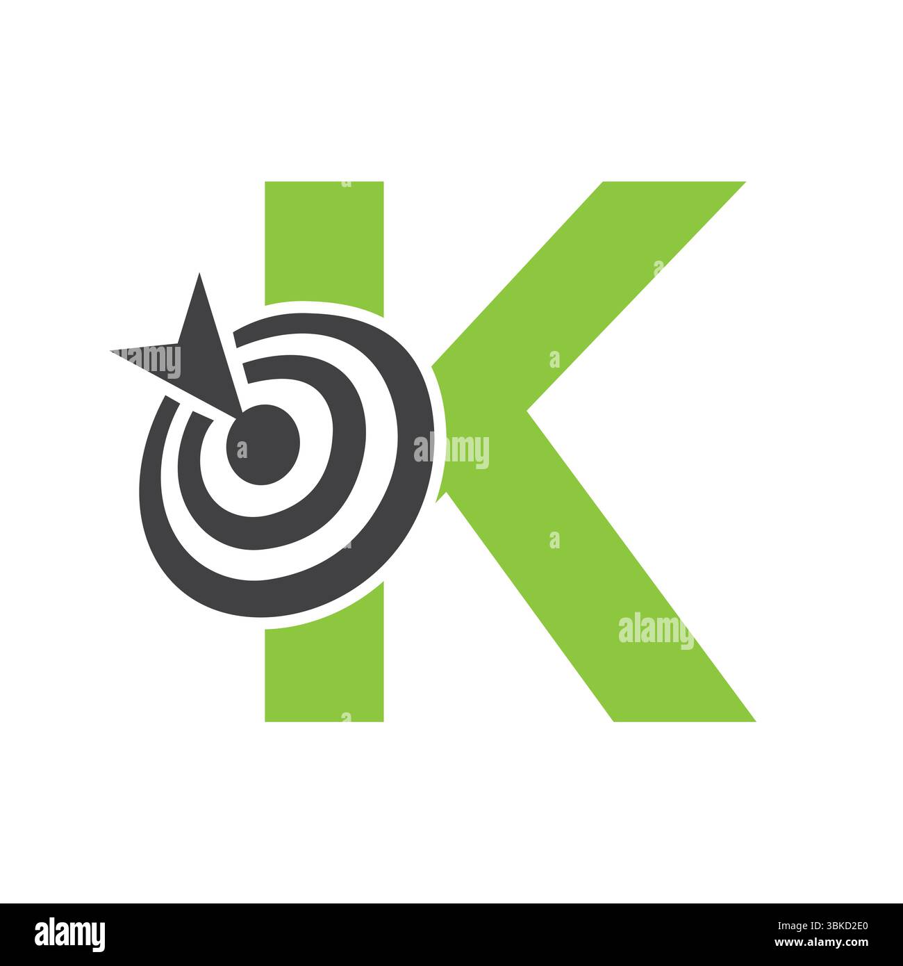 Initial Target Logo On Letter K Concept For Success Symbol. Business ...