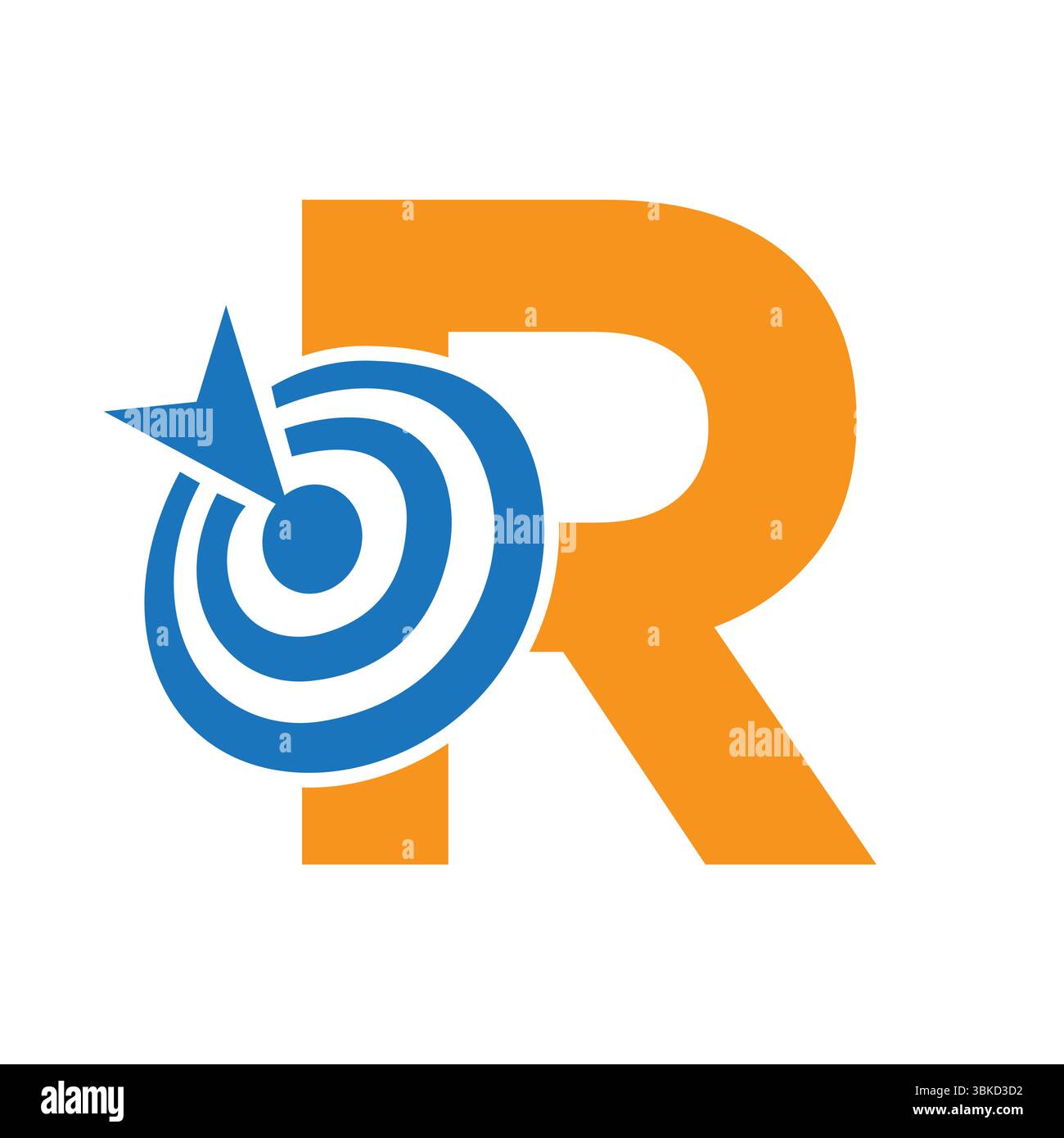 Initial Target Logo On Letter R Concept For Success Symbol. Business ...