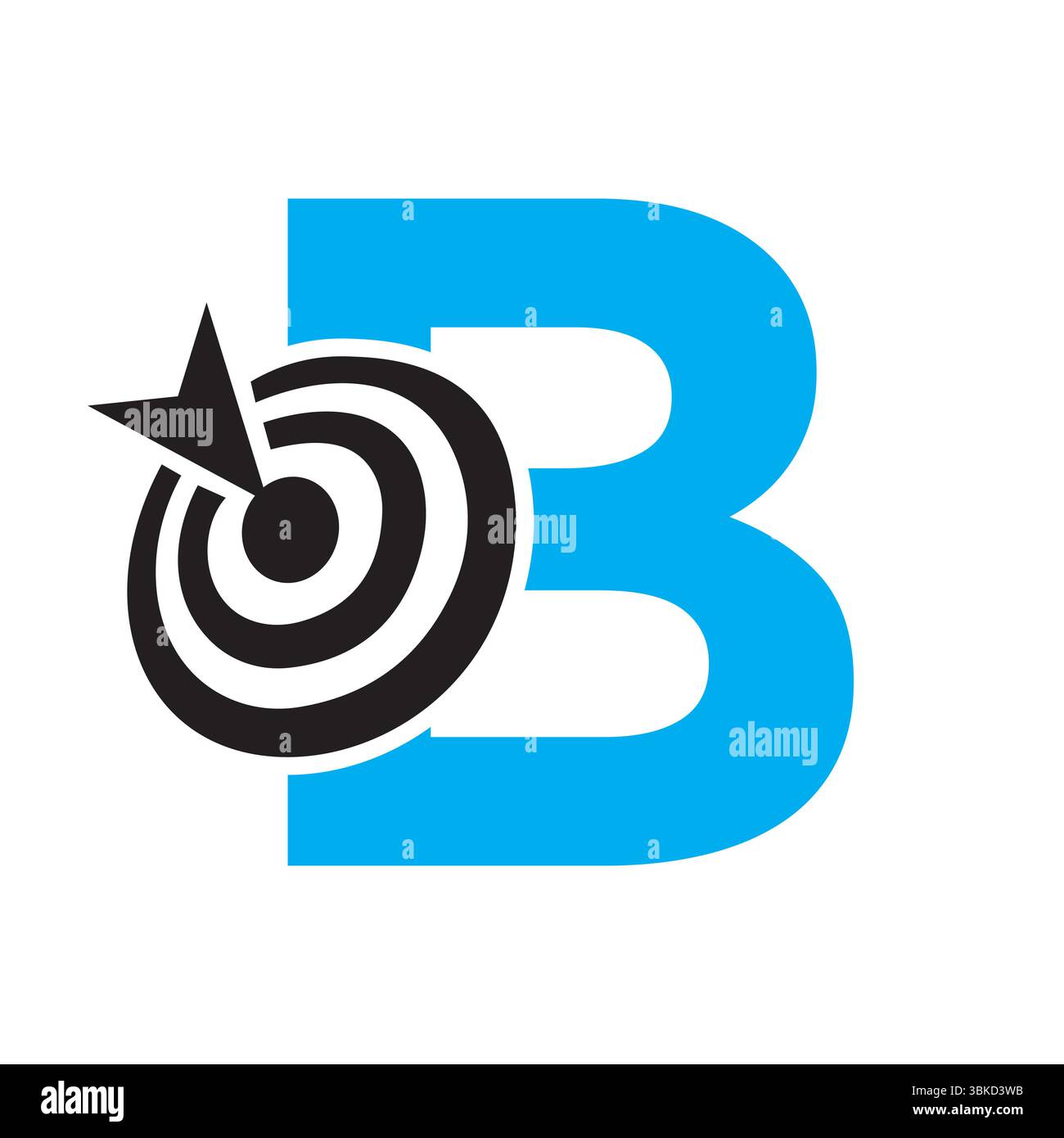 Initial Target Logo On Letter B Concept For Success Symbol. Business ...