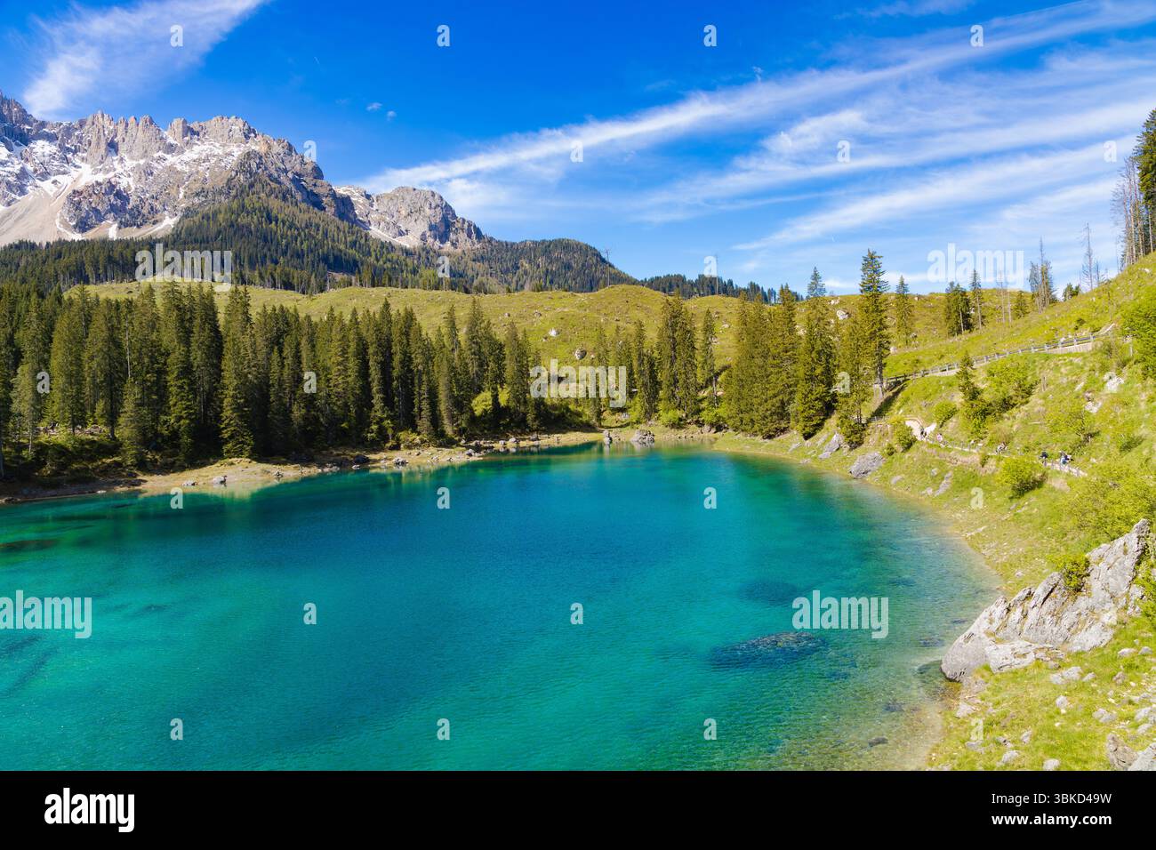 Turquoise alpine lake surrounded snow hi-res stock photography and ...