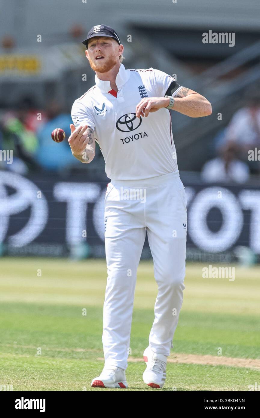 England captain Ben Stokes in action during the 1st Rothesay Test Match ...