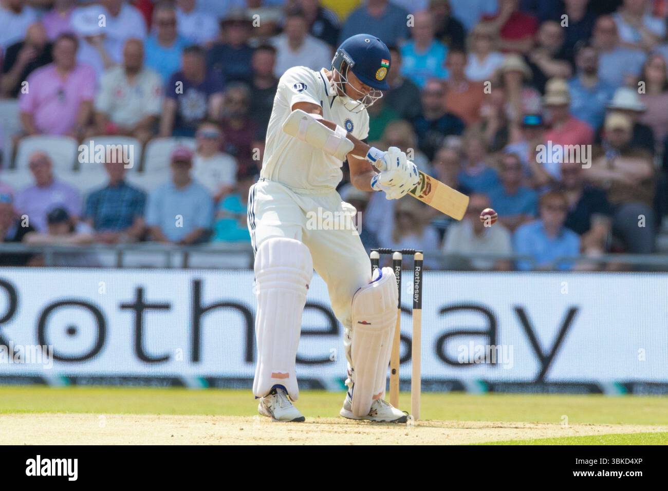 Yashasvi Jaiswal #64 of India batting during the First Rothesay Test ...