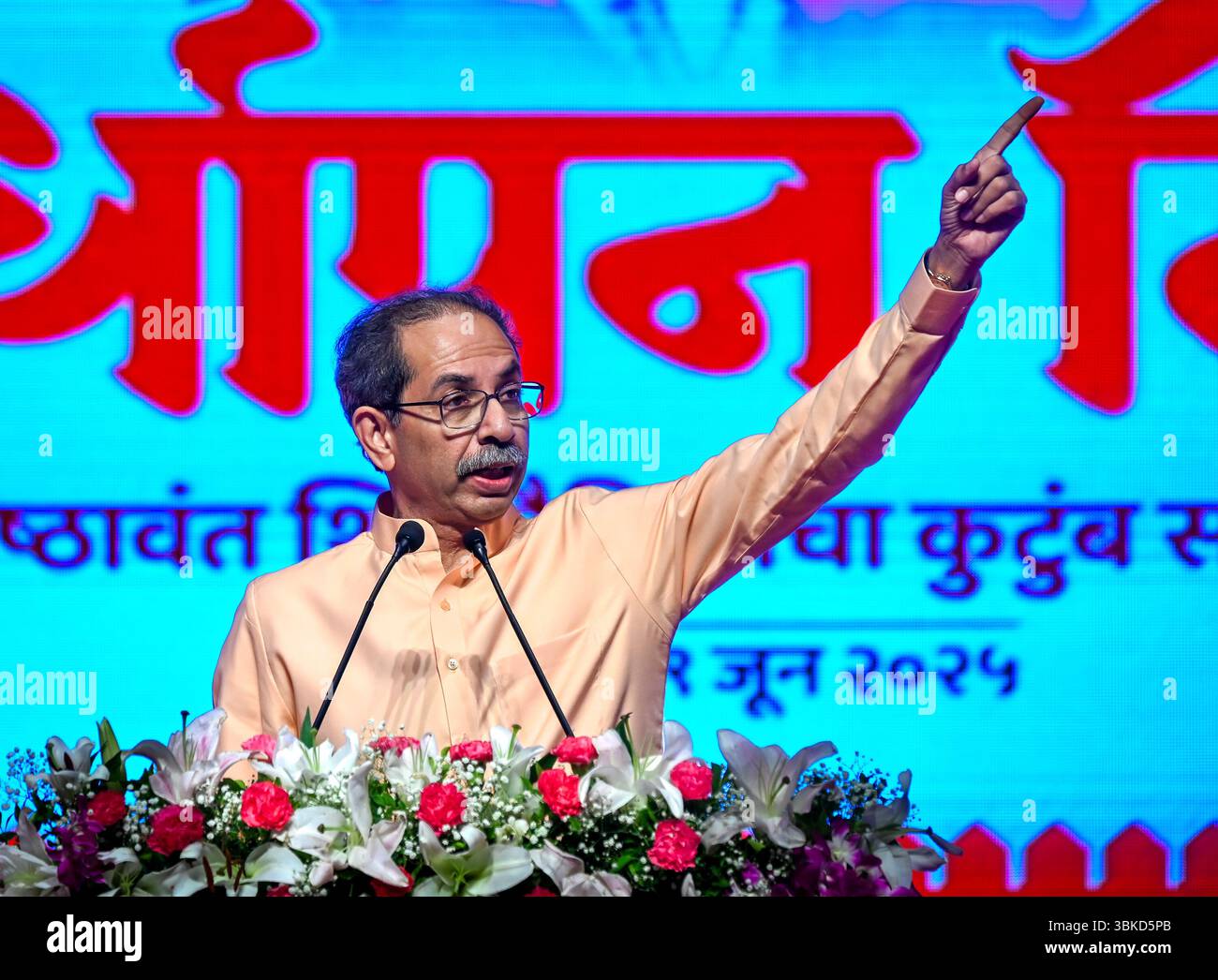 MUMBAI, INDIA - JUNE 18: Uddhav Thackeray, the chief of the Shiv Sena ...