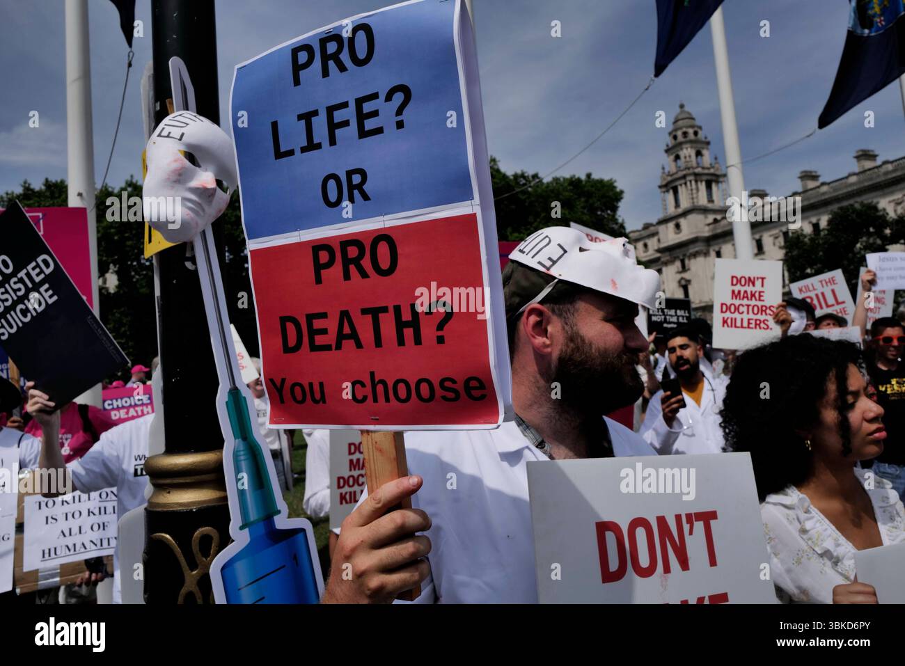 RECORD DATE NOT STATED Assisted Dying Bill Protest in London Supporters ...