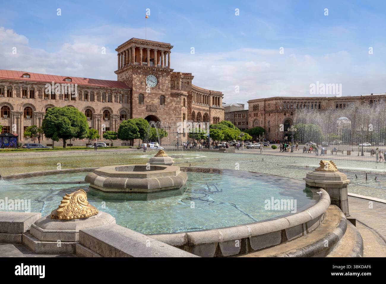 Republic Square in Yerevan is an architectural marvel, featuring pink ...