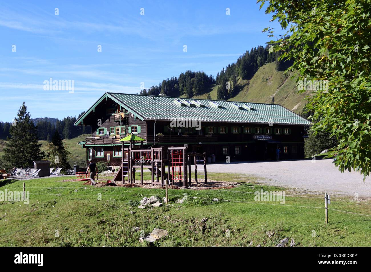 Hier der Blick auf die obere Firstalm, Gasthof, Berggasthof, oberhalb ...