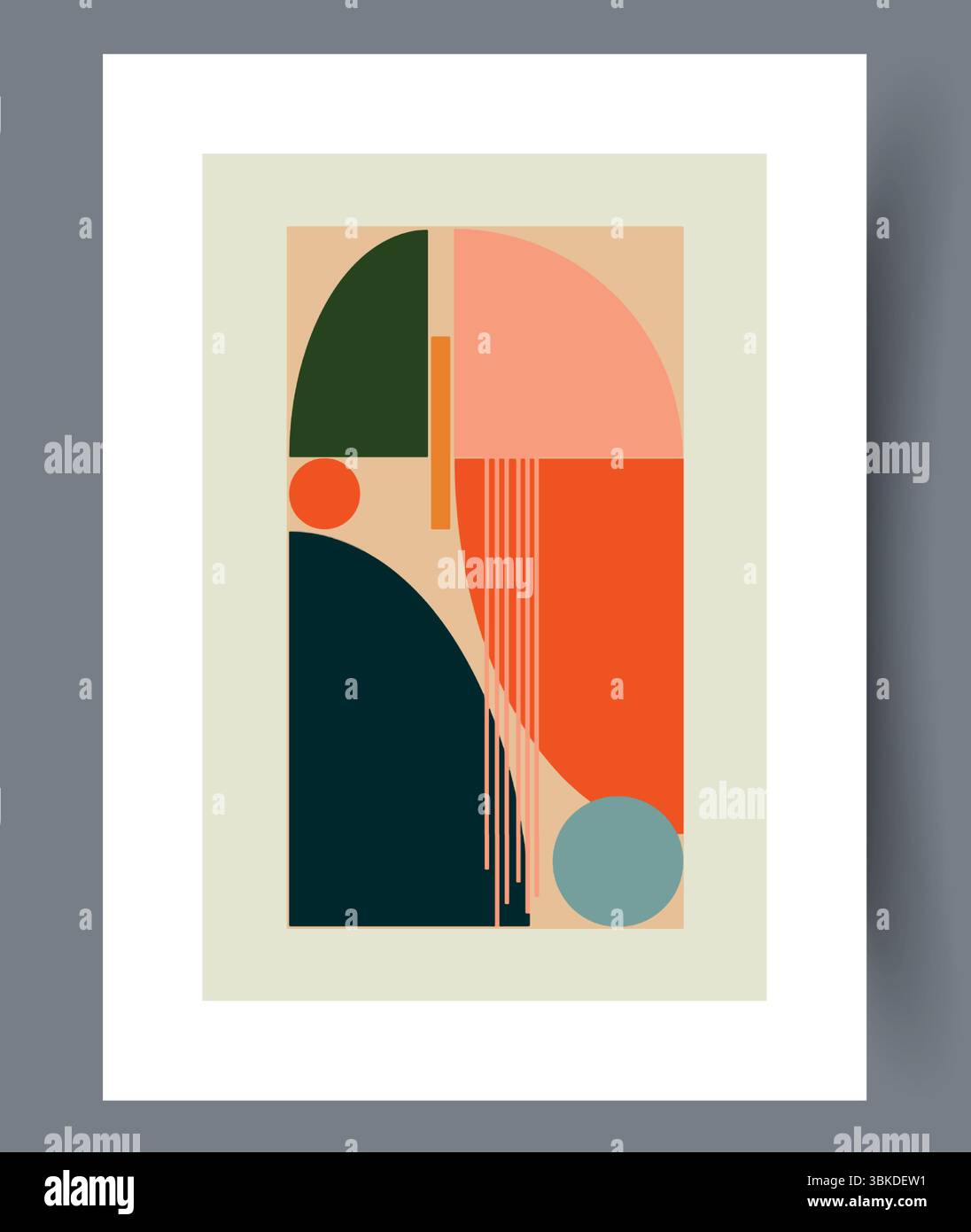 Abstract Geometric Art Featuring Bold Colors and Unique Shapes for ...