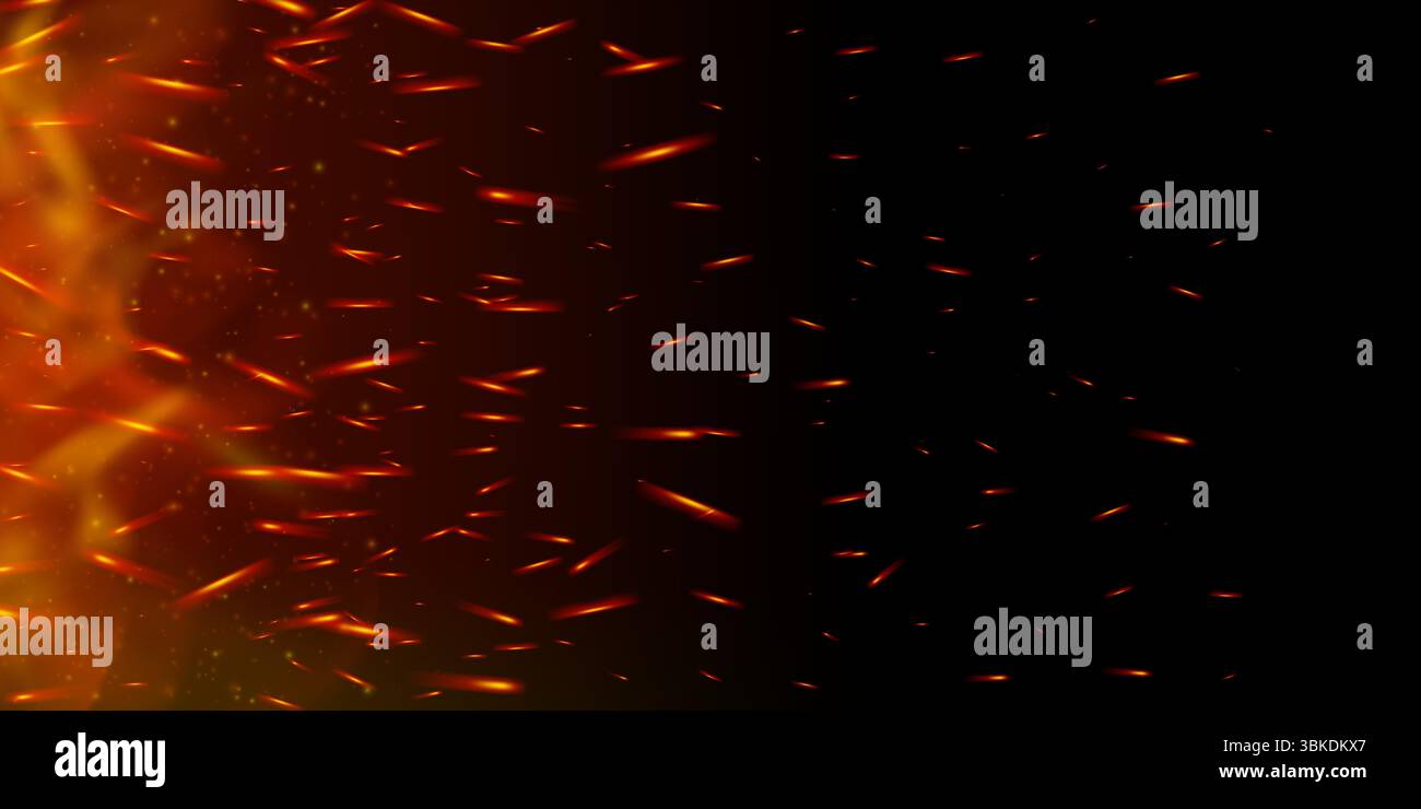 Fire burning night sparks fly hi-res stock photography and images - Alamy