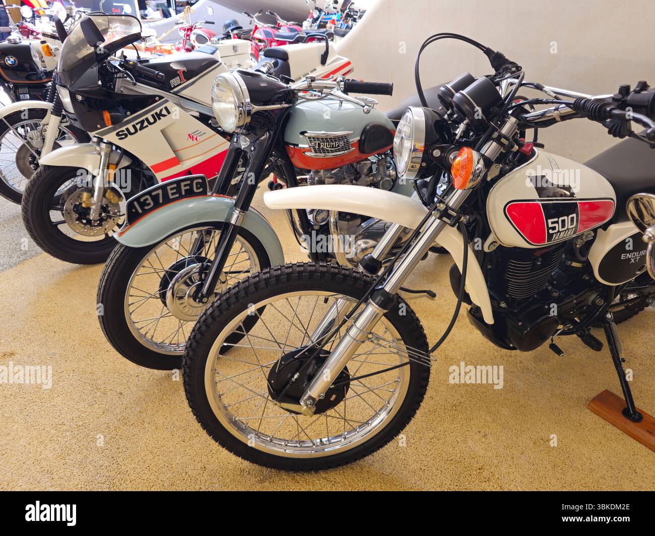 Classic vintage sport motorcycles showcasing its iconic design, in a ...