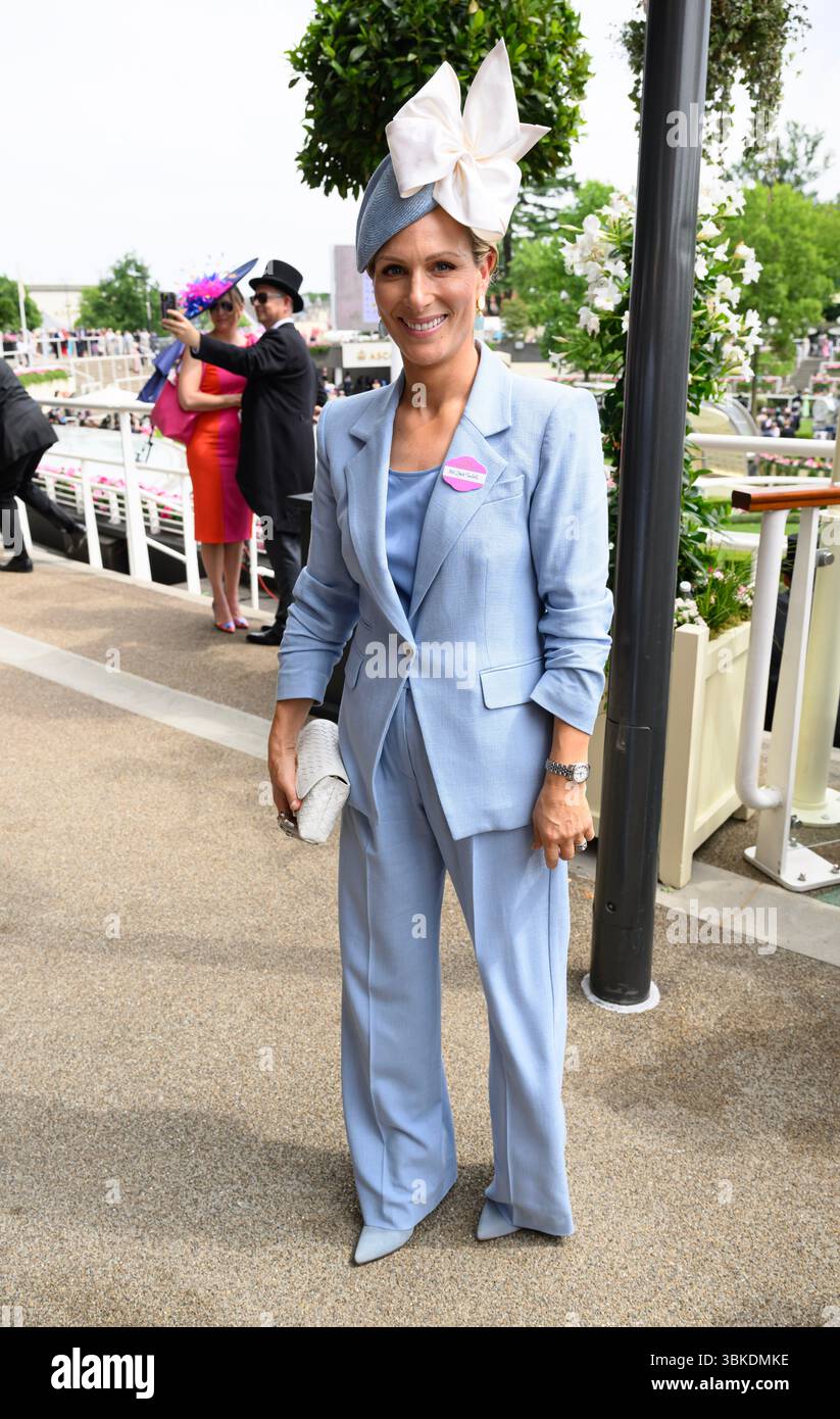 Ascot, UK. June 20th, 2025. Zara Tindall attending day four of Royal ...