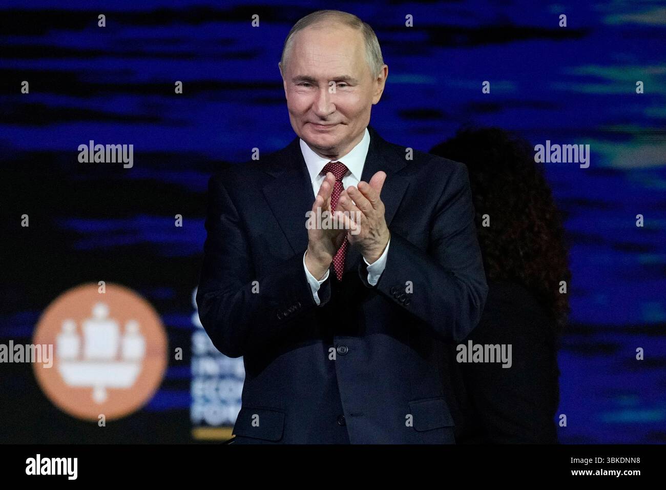 Russian President Vladimir Putin attends a plenary session of the St ...