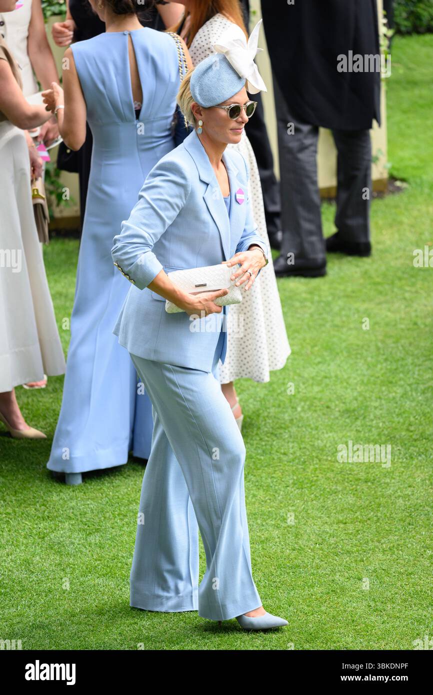 Ascot, UK. June 20th, 2025. Zara Tindall attending day four of Royal ...