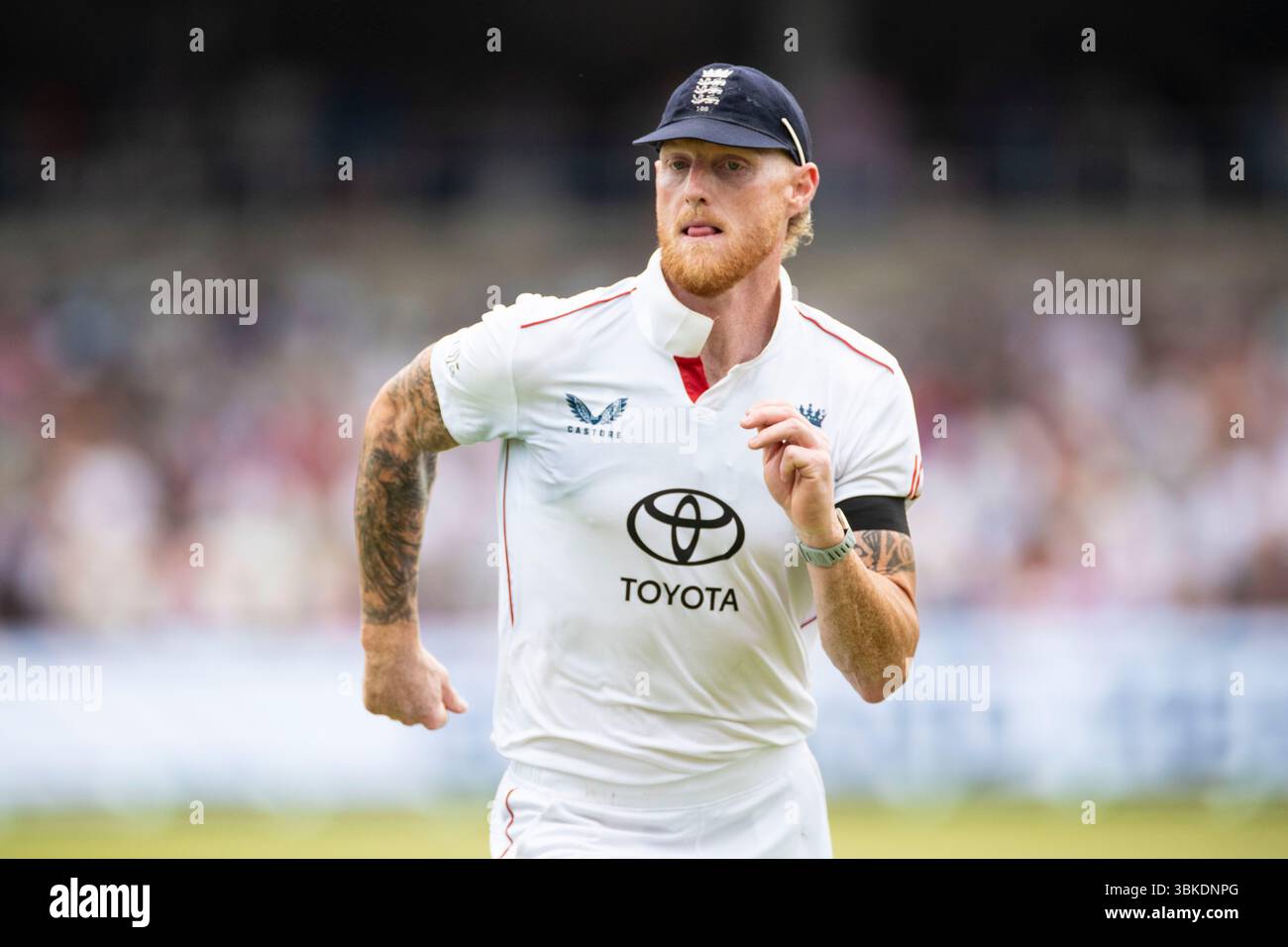 Ben Stokes #55 of England during the First Rothesay Test match between ...