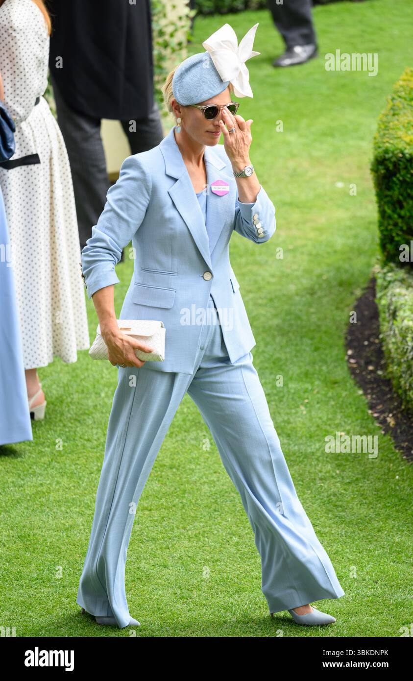 Ascot, UK. June 20th, 2025. Zara Tindall attending day four of Royal ...
