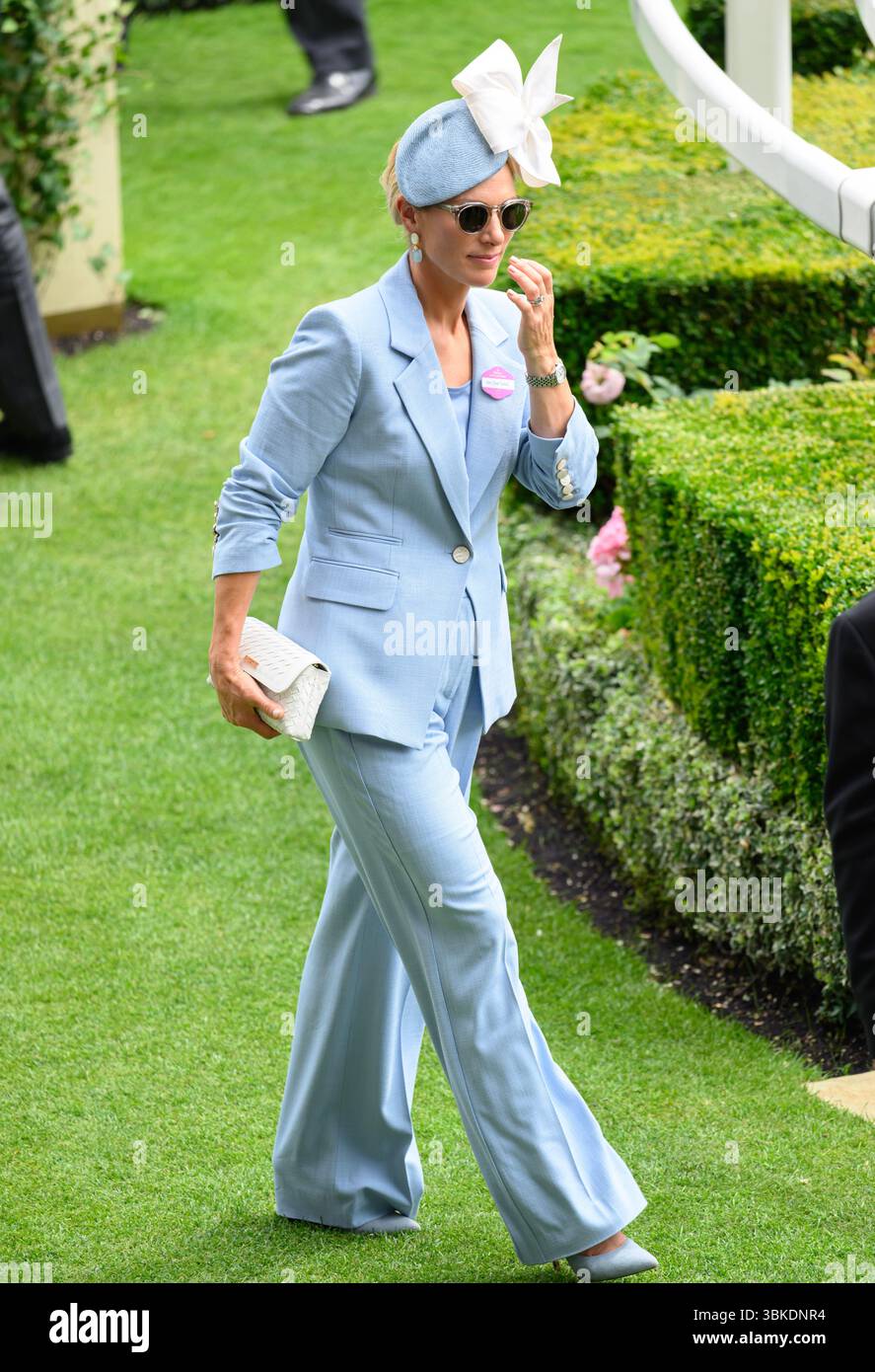 Ascot, UK. June 20th, 2025. Zara Tindall attending day four of Royal ...