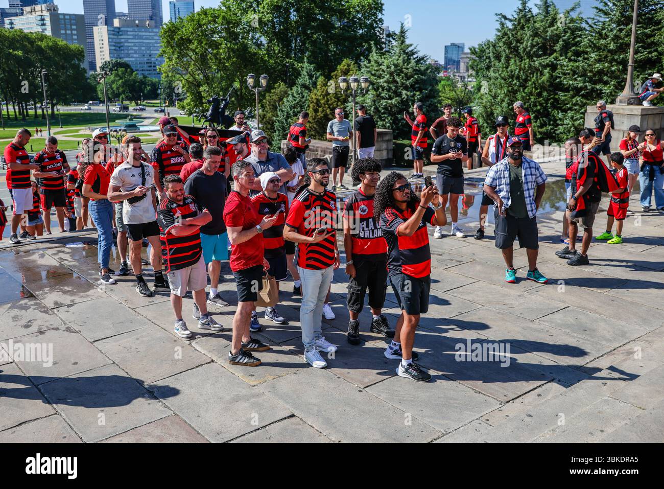 Philadelfia, United States. 20th June, 2025. Flamengo fans visit the ...