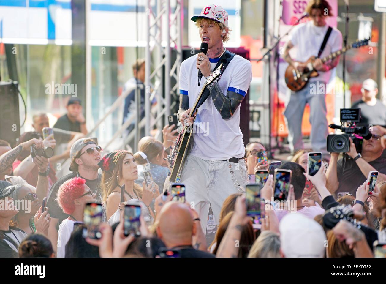 Machine Gun Kelly performs on NBC's Today show at Rockefeller Plaza on ...
