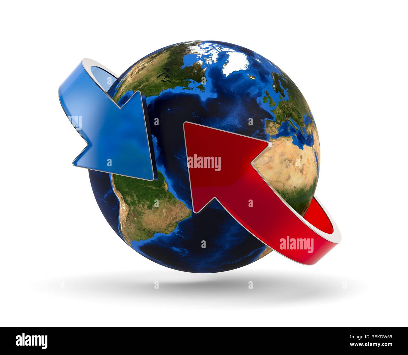 Globe arrows icon on Cut Out Stock Images & Pictures - Alamy