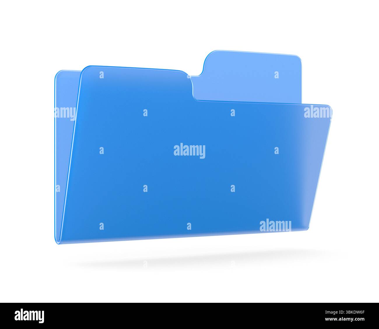 Blue folder on white background. Isolated 3D illustration Stock Photo ...