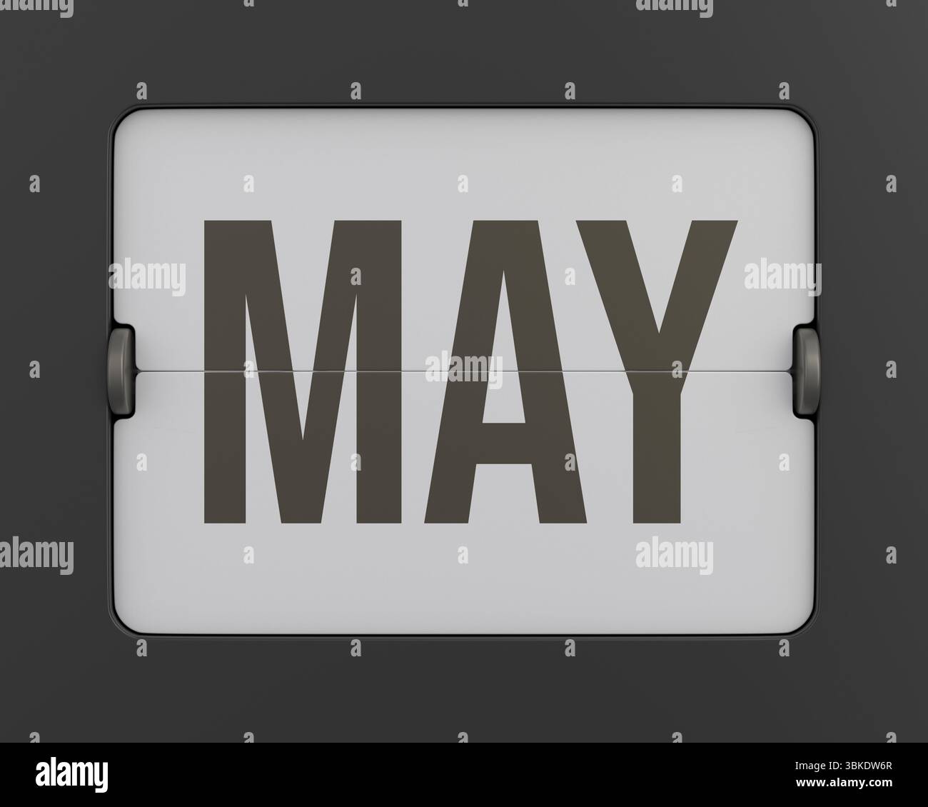 Flip black monthly calendar. 3D render Stock Photo - Alamy