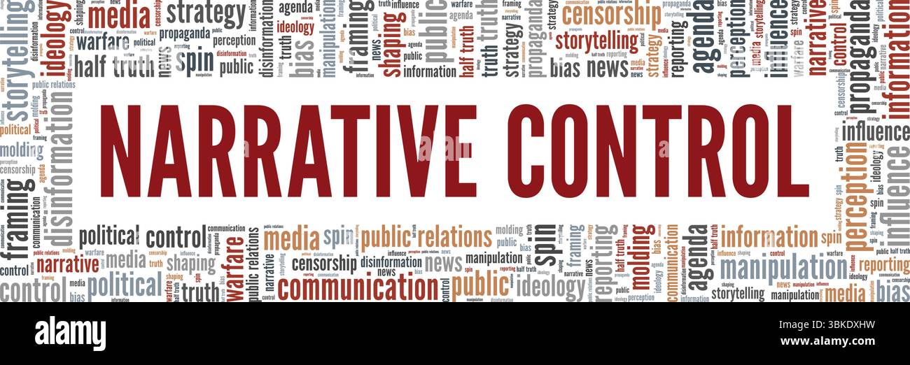 Narrative Control word cloud conceptual design isolated on white ...