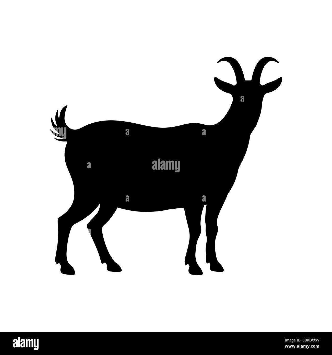 Goat silhouette vector standing, running, side, front all view Stock ...
