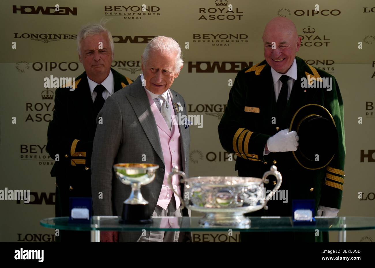 King Charles III before presenting the trophies after the Coronation ...