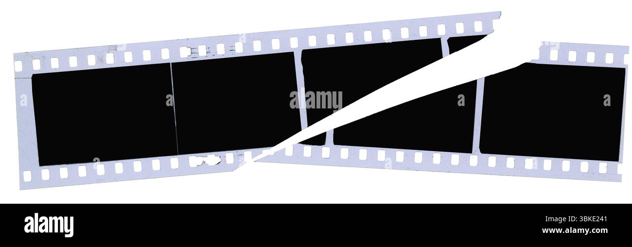 Jammed vintage 35 mm camera film strip, free space for pics Stock Photo ...