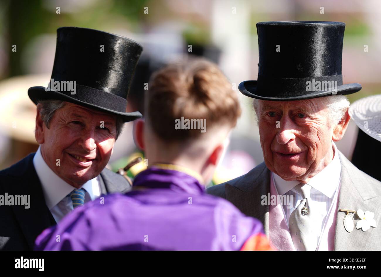 John Warren, jockey Warren Fentiman and King Charles III in the parade ...