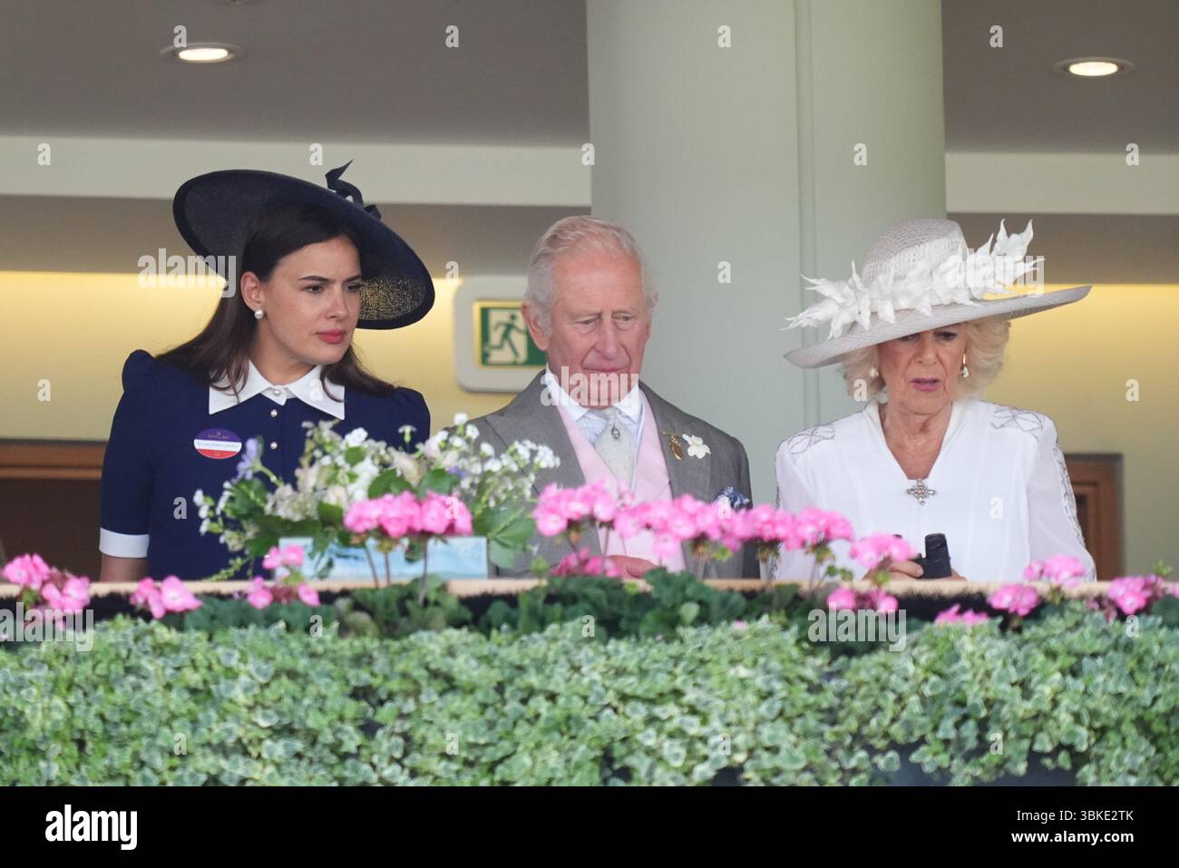 Sophie Winkleman, Lady Frederick Windsor sits with King Charles III and ...